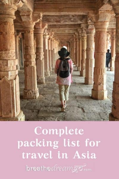 Travel Essentials Packing List for Asia - Breathedreamgo